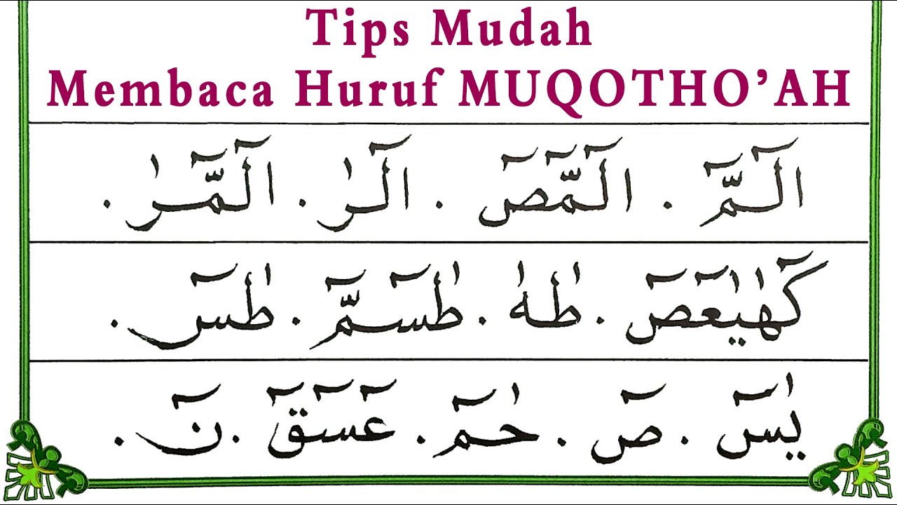 Bagaimana cara membaca huruf Muqotho'ah dengan benar? - IQRO 6 HALAMAN ...