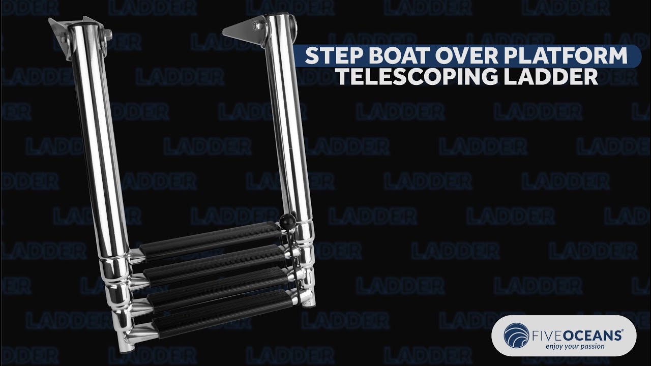 Step Boat Over Platform Telescoping Ladder BY: FIVEOCEANS - YouTube