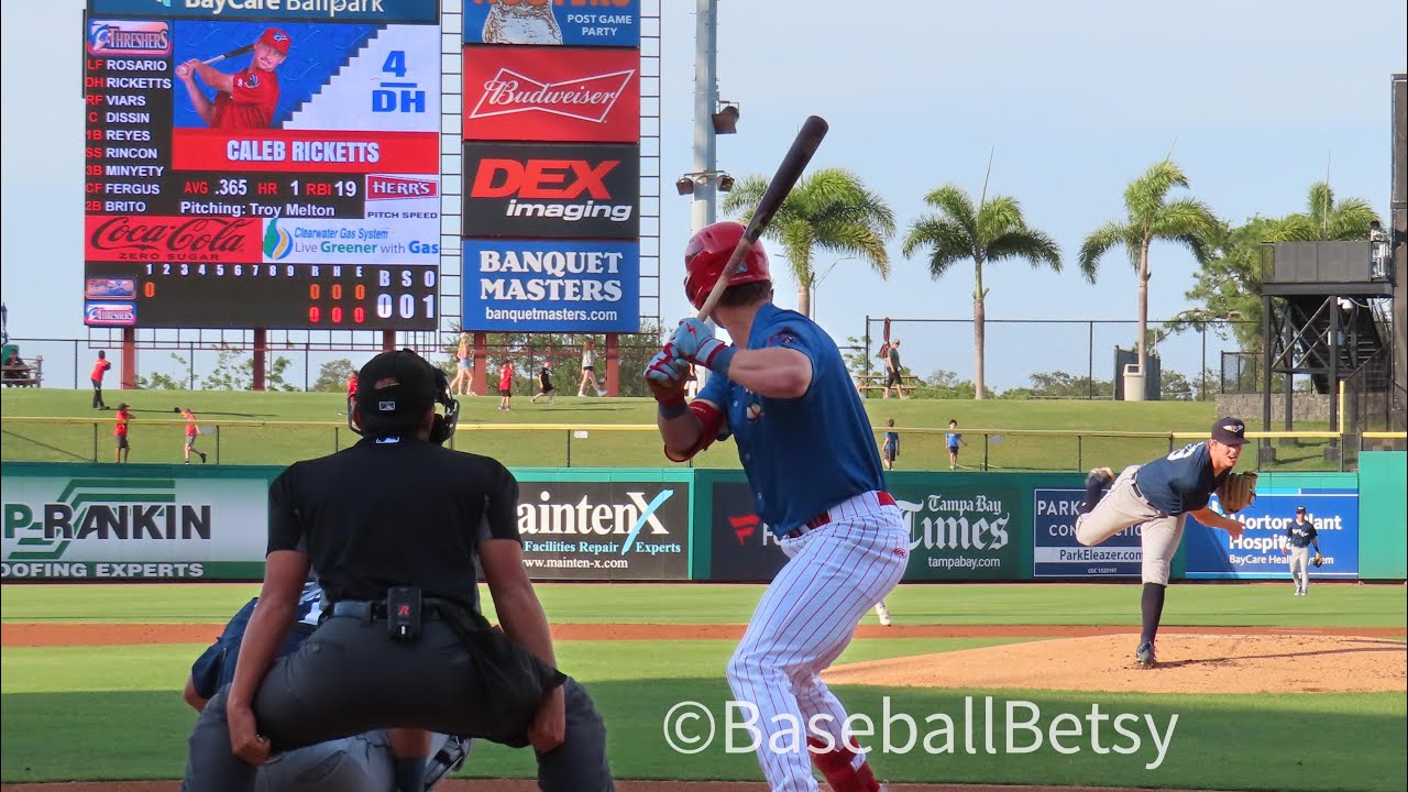 Caleb Ricketts 2 Doubles vs Lakeland - YouTube