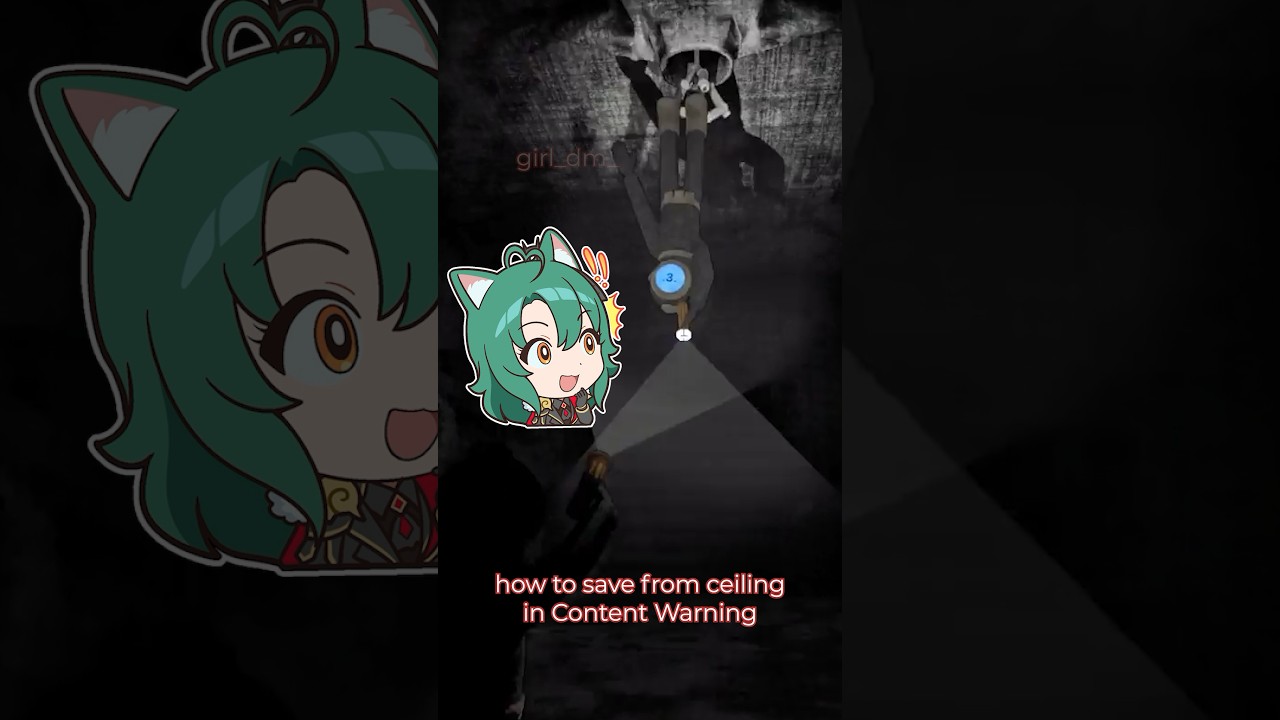 How to save from ceiling claw in content warning #vtuber #catgirl # ...
