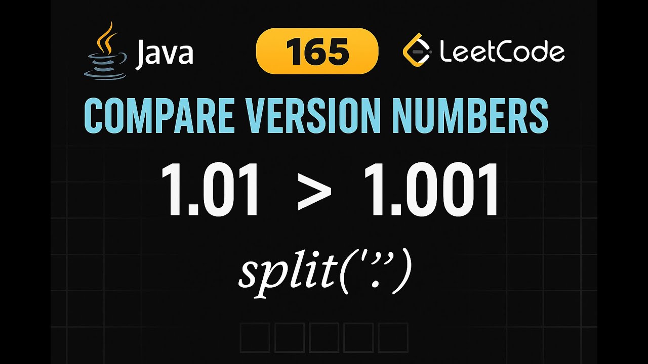 LeetCode 165: Compare Version Numbers | Java Solution | Two-Pointer Approach - YouTube