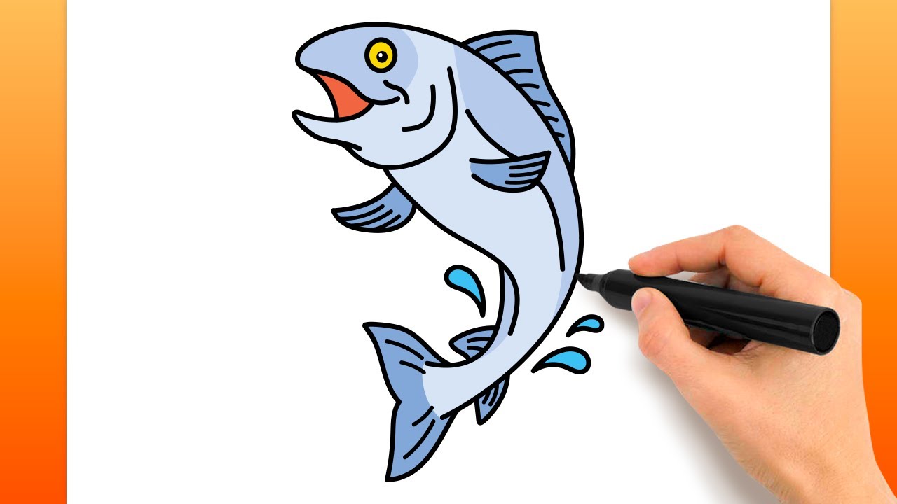 Comment Dessiner Un Poisson Sautant Hors De L'eau (Tutoriel De Dessin ...