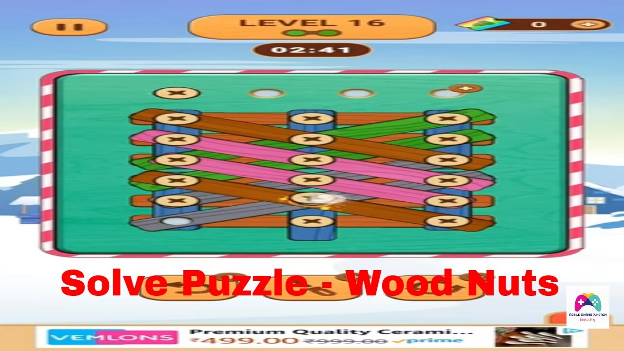 Solve Puzzle : "Wood Nuts & Bolts, Screw" | Puzzle Gameplay Level : _ || Brain Games || Shorts ...