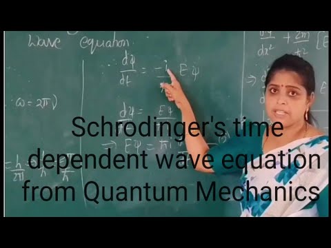 Schrodinger's time dependent wave equation in Quantum mechanics# ...