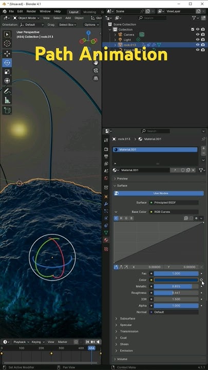 Blender 3D Path Animation Tutorial Shorts - YouTube
