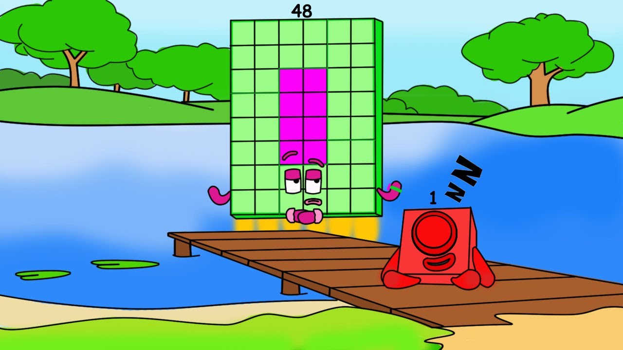 Numberblocks 1 and 48 seek peace by meditating - Numberblocks fanmade ...