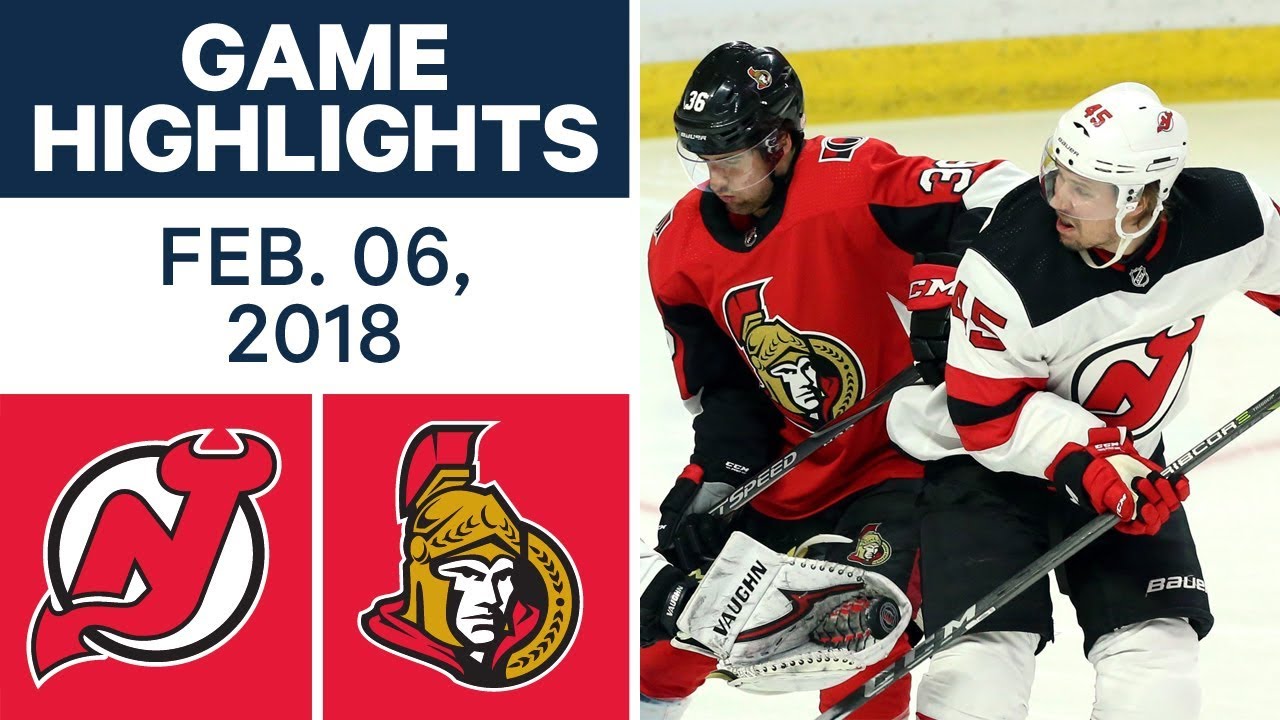 NHL Game Highlights | Devils vs. Senators — Feb. 06, 2018 - YouTube