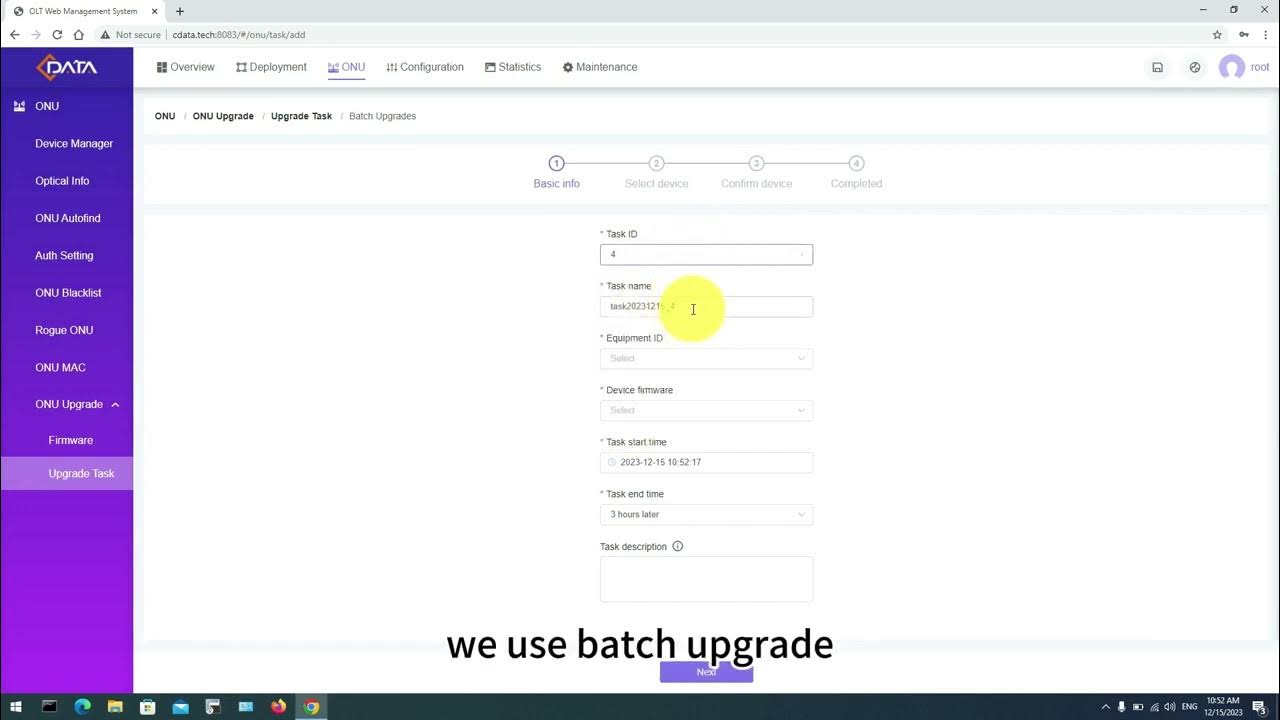 How To Upgrade Firmware For OLT And ONU From OLT Web C Data OLT Web Tutorial - YouTube