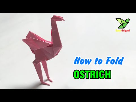 How to fold OSTRICH tutorial | origami OSTRICH  step by step