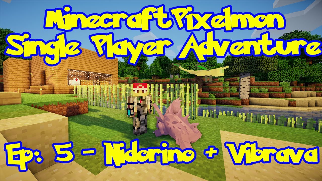 Pixelmon! Minecraft Pokemon Adventure: Episode 5, Nidoran + Vibrava ...