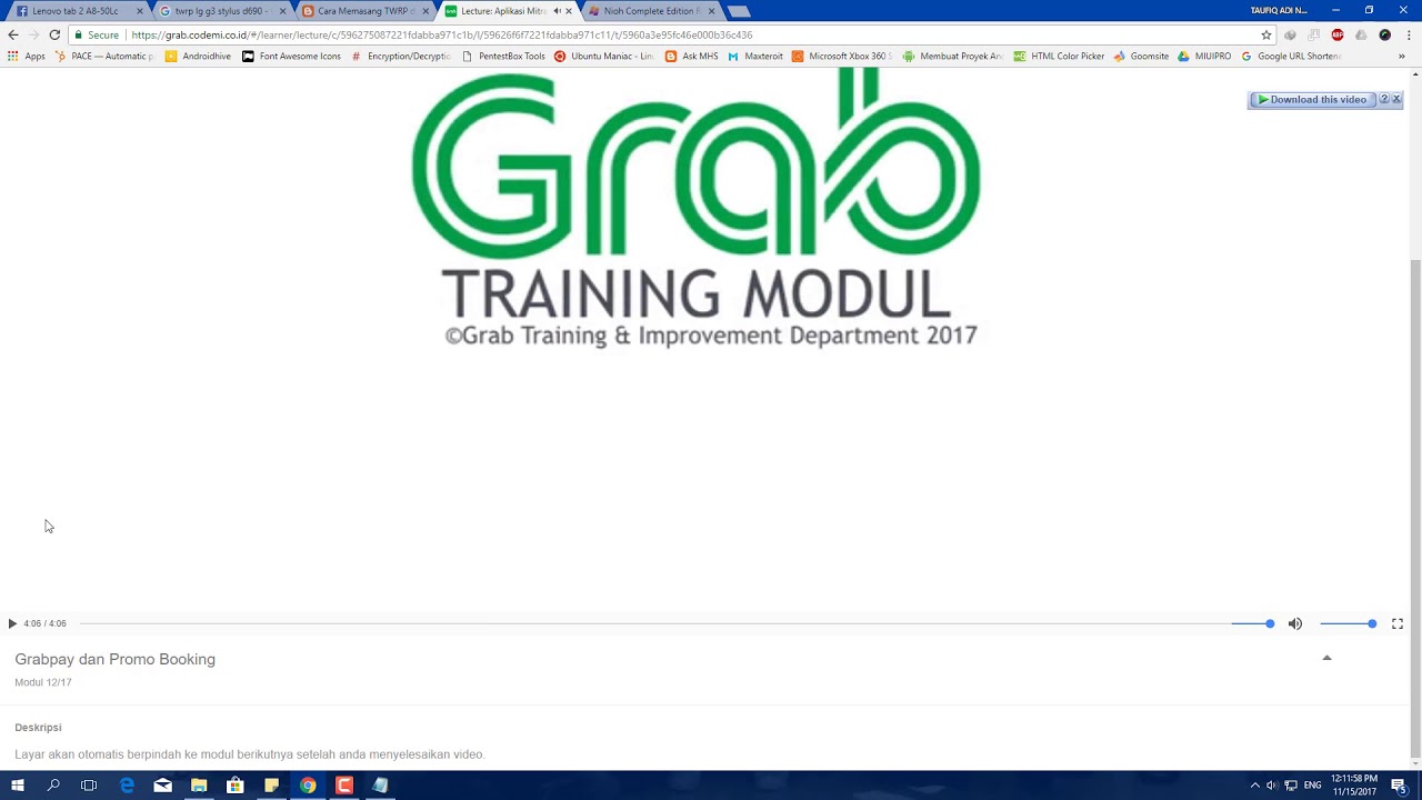 Training Online Grab Car - YouTube