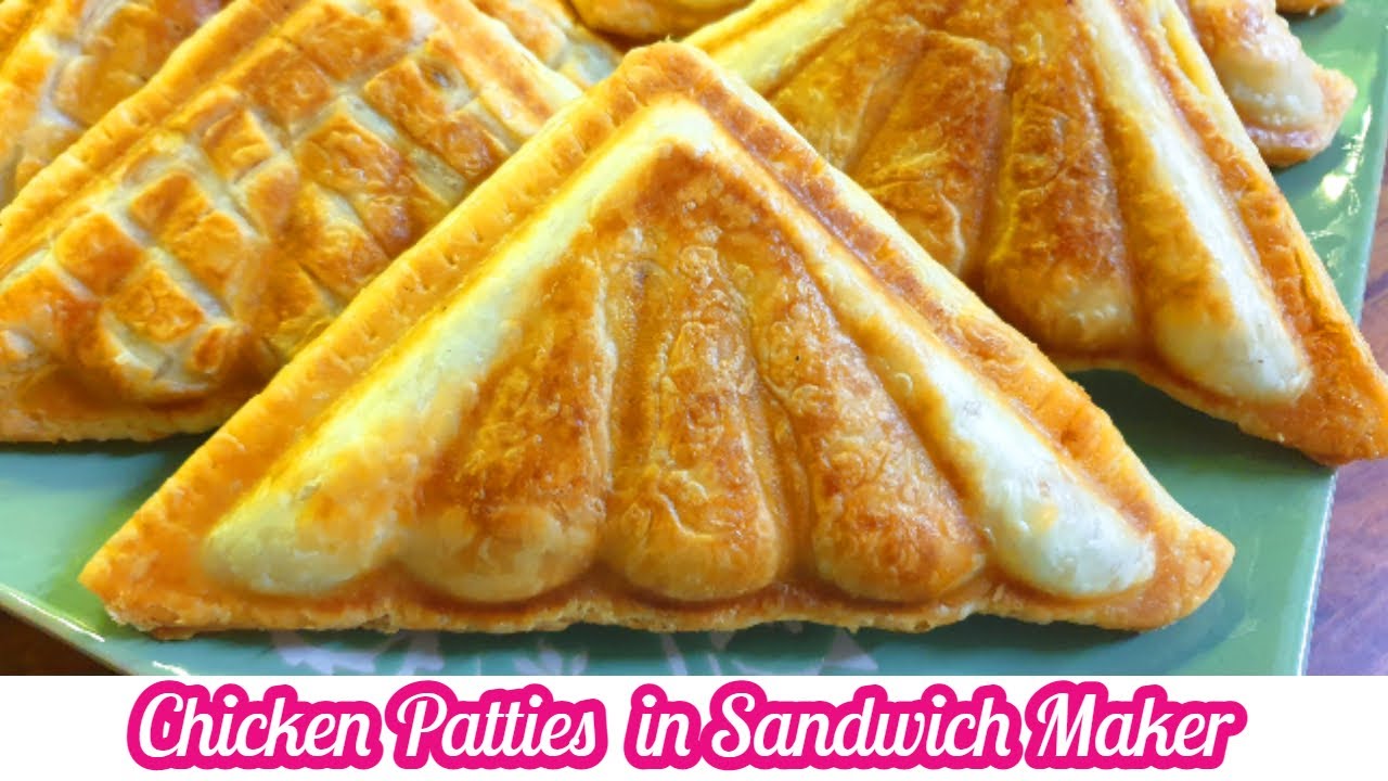 Chicken Puff Pastry in sandwich maker \Chicken Patties \ Patties in ...