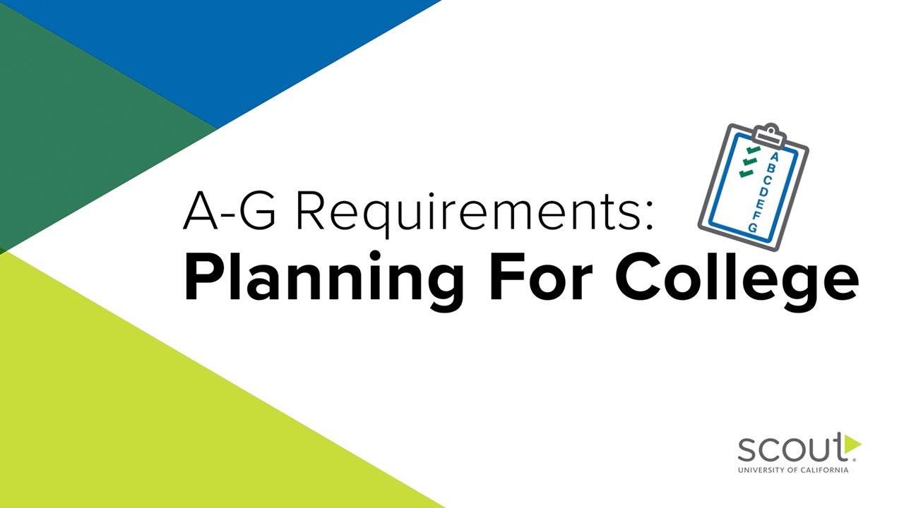 A-G Requirements: Planning for College - YouTube