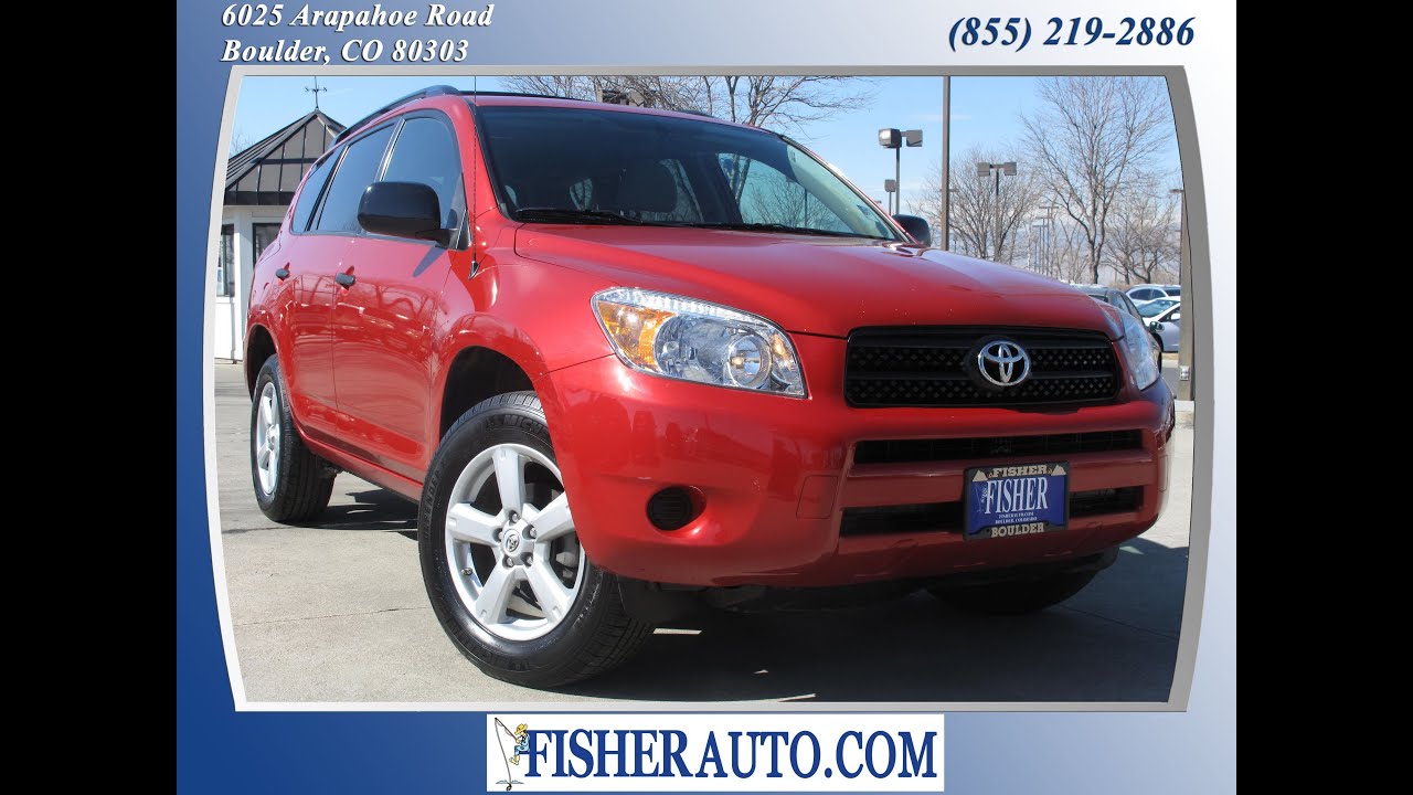 2008 Toyota Rav4 GS red | $15,900* | Boulder, Colorado | Fisher Auto ...