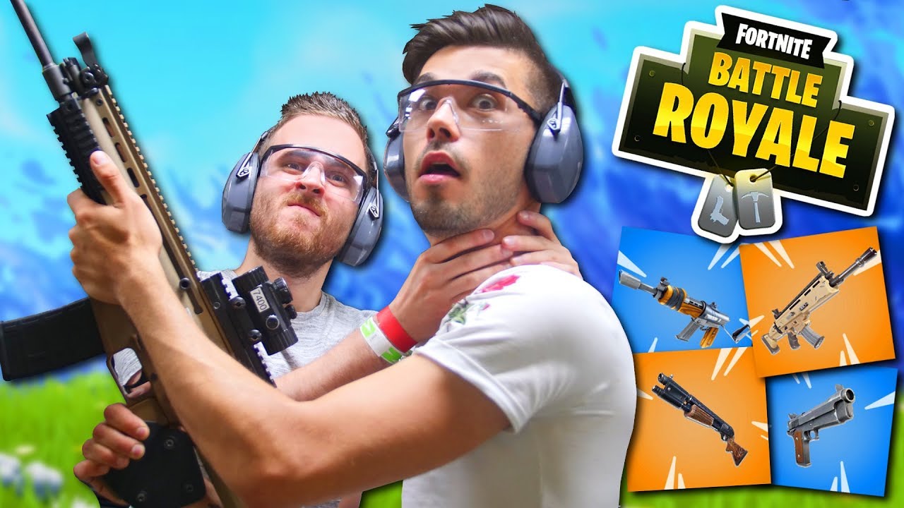 ON A TIRÉ AVEC LES ARMES DE FORTNITE IRL ! (VLOG LOS ANGELES 3) - YouTube