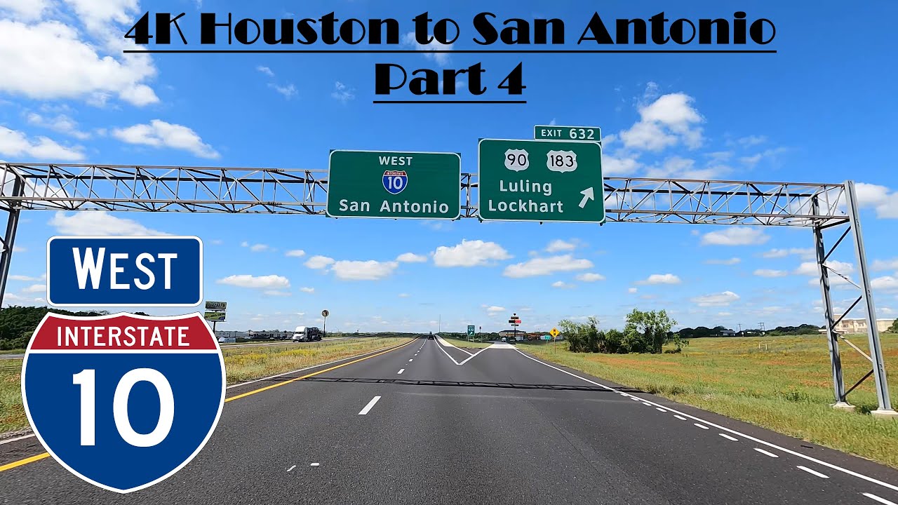 4K Houston to San Antonio Part 4. Interstate 10 west. I 10 west - YouTube