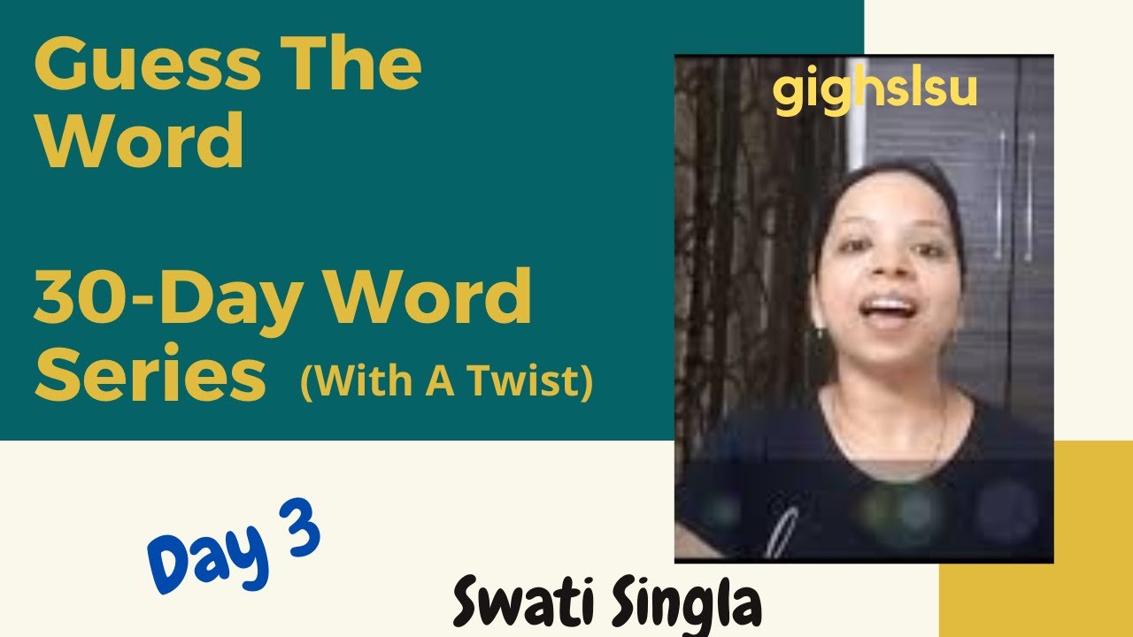 30 Day Word Challenge || Word Game || Guess The Word || Day 3 - YouTube