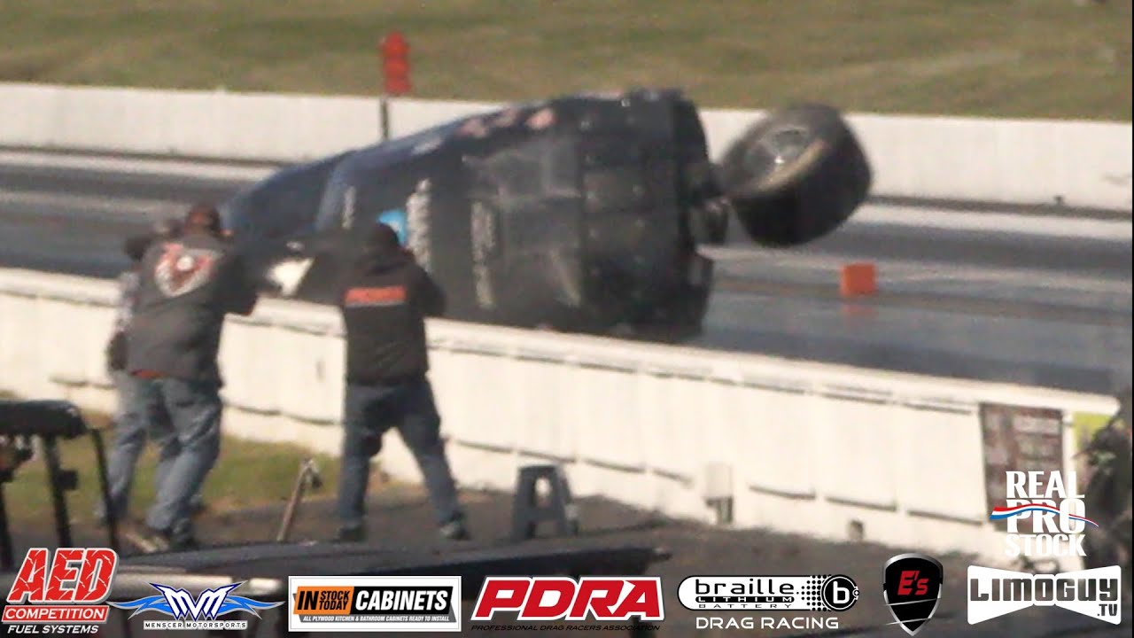 Real Pro Stock - Elijah Morton Crash - 2024 PDRA Brian Olson Memorial ...