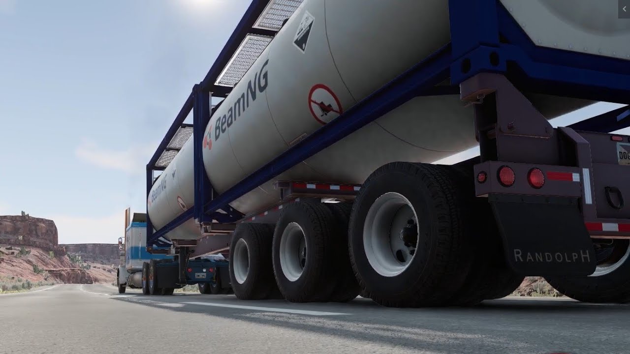 [BeamNG.drive]#064 v0.31 T-Series T83 with Double Tank Container vs Big ...