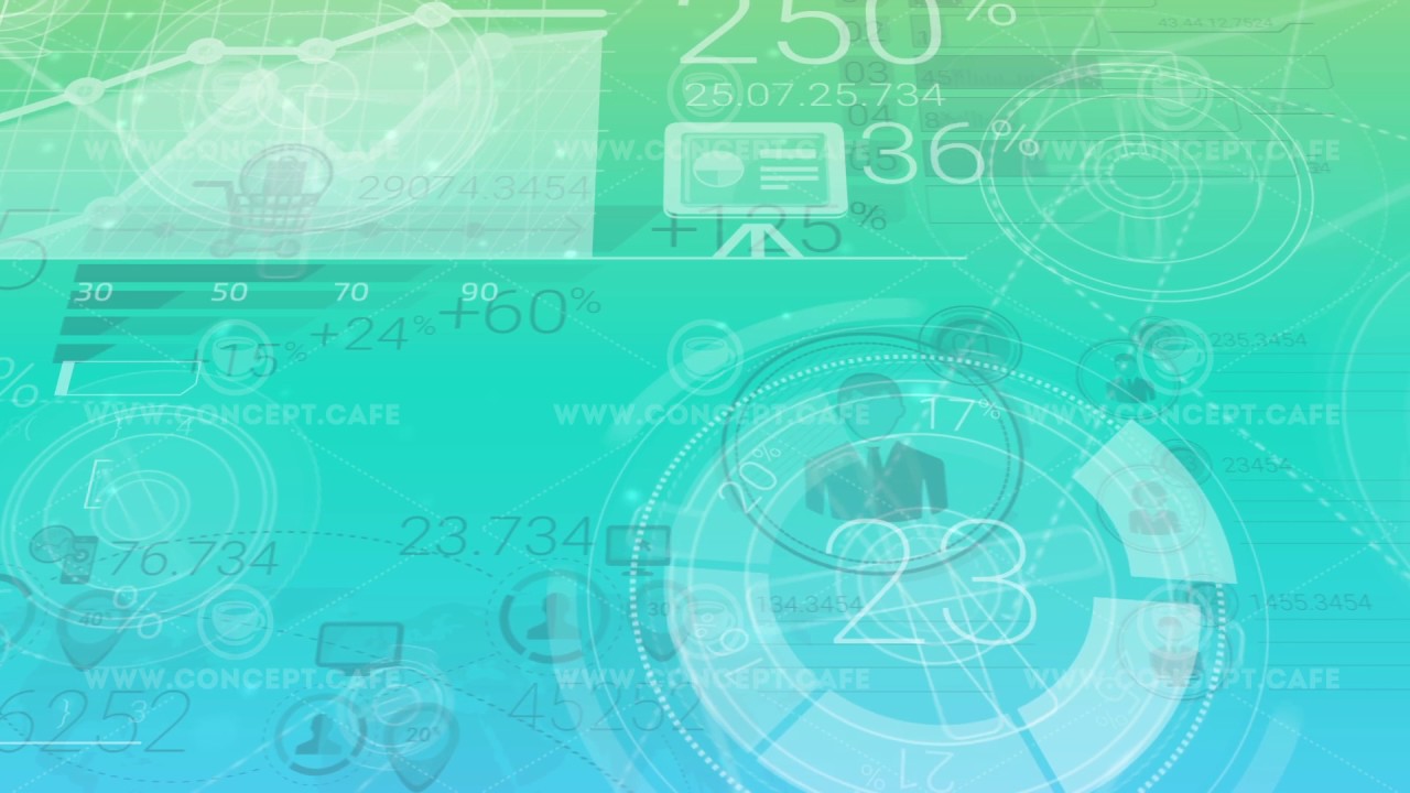 Clear Blue-green Corporate Background With Abstract Elements Of ...