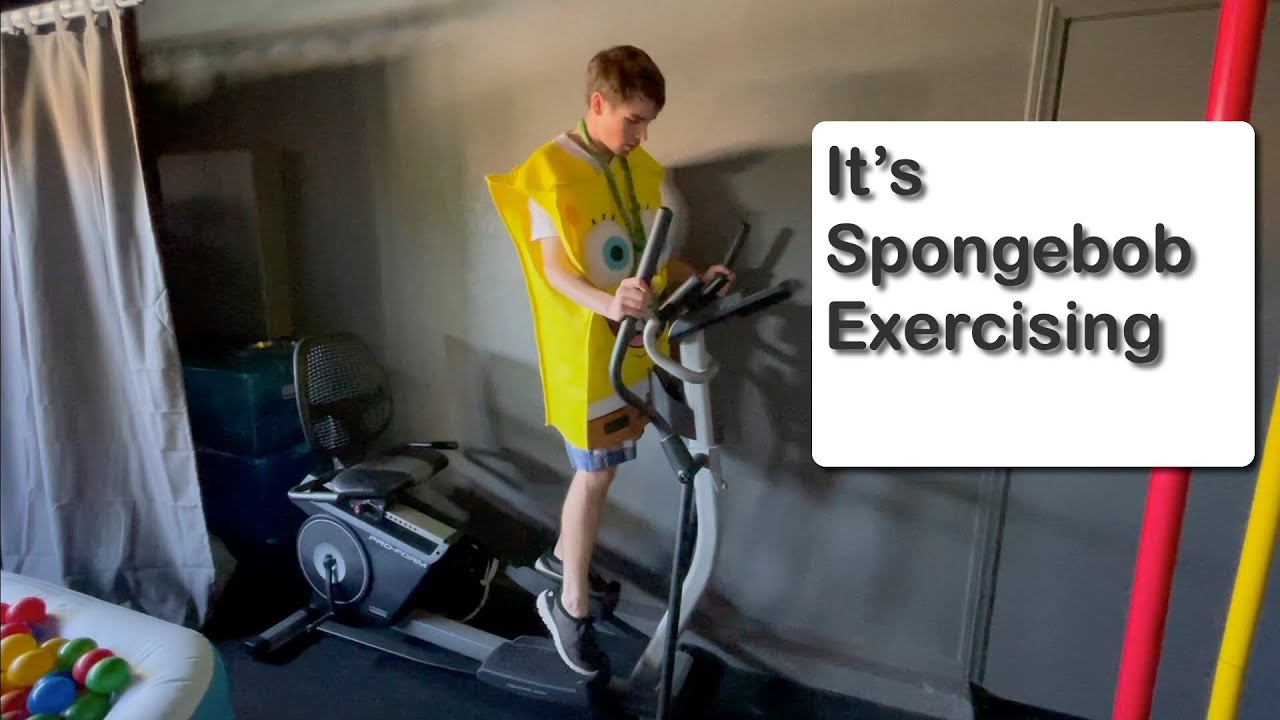 It's Spongebob exercising! #autism #autismfamilyvlogs #milestone # ...