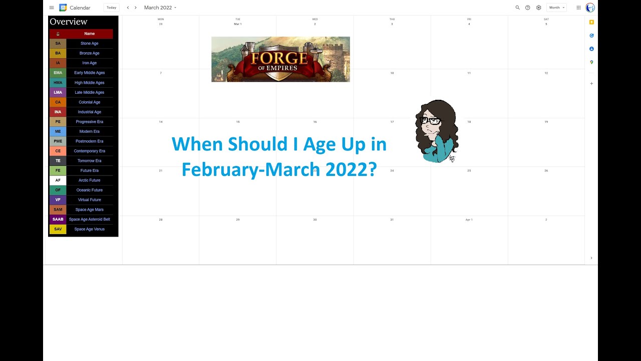 FoE Best Days to Age Up in February-March 2022 - YouTube