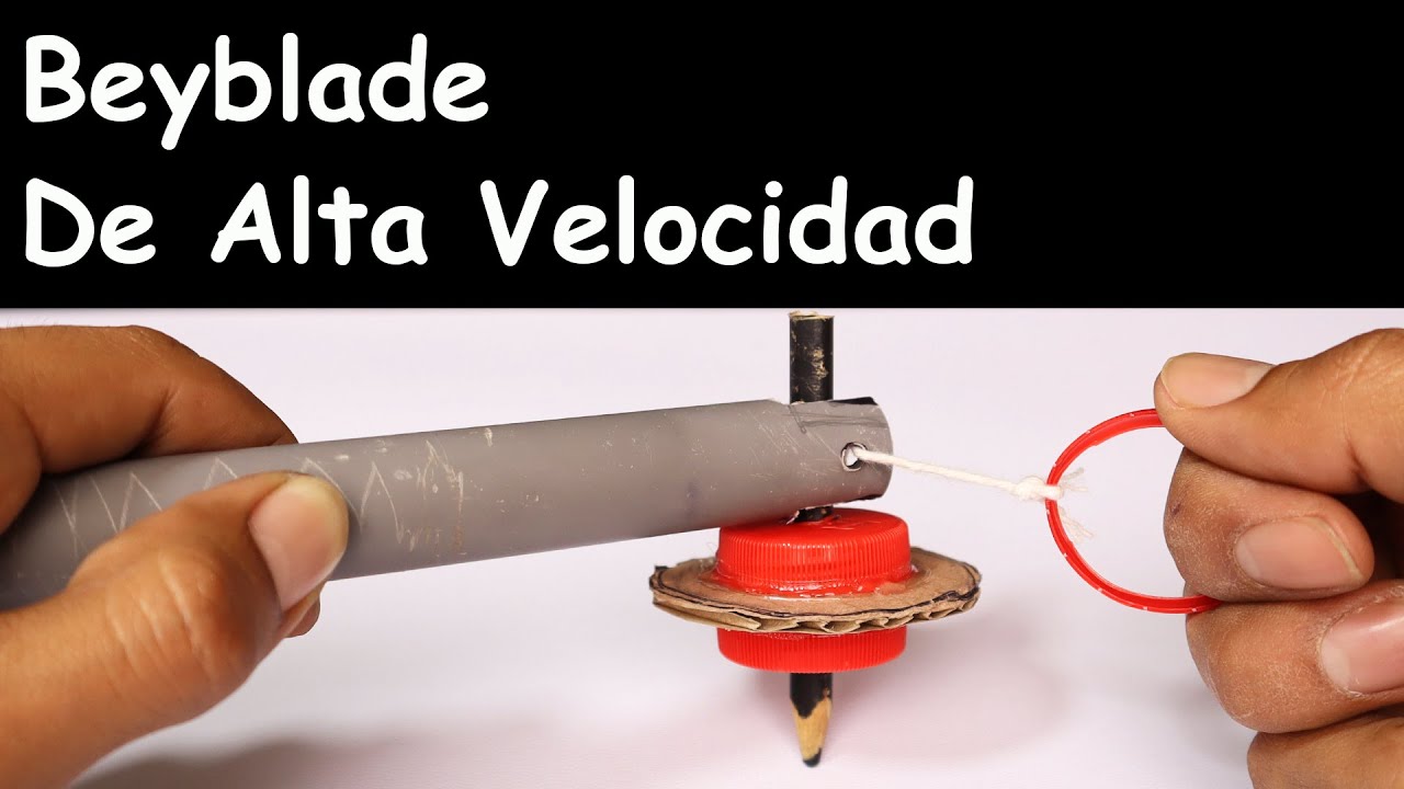 Cómo Hacer Beyblade con Lanzador en Casa | Beyblade y Lanzador Fáciles ...