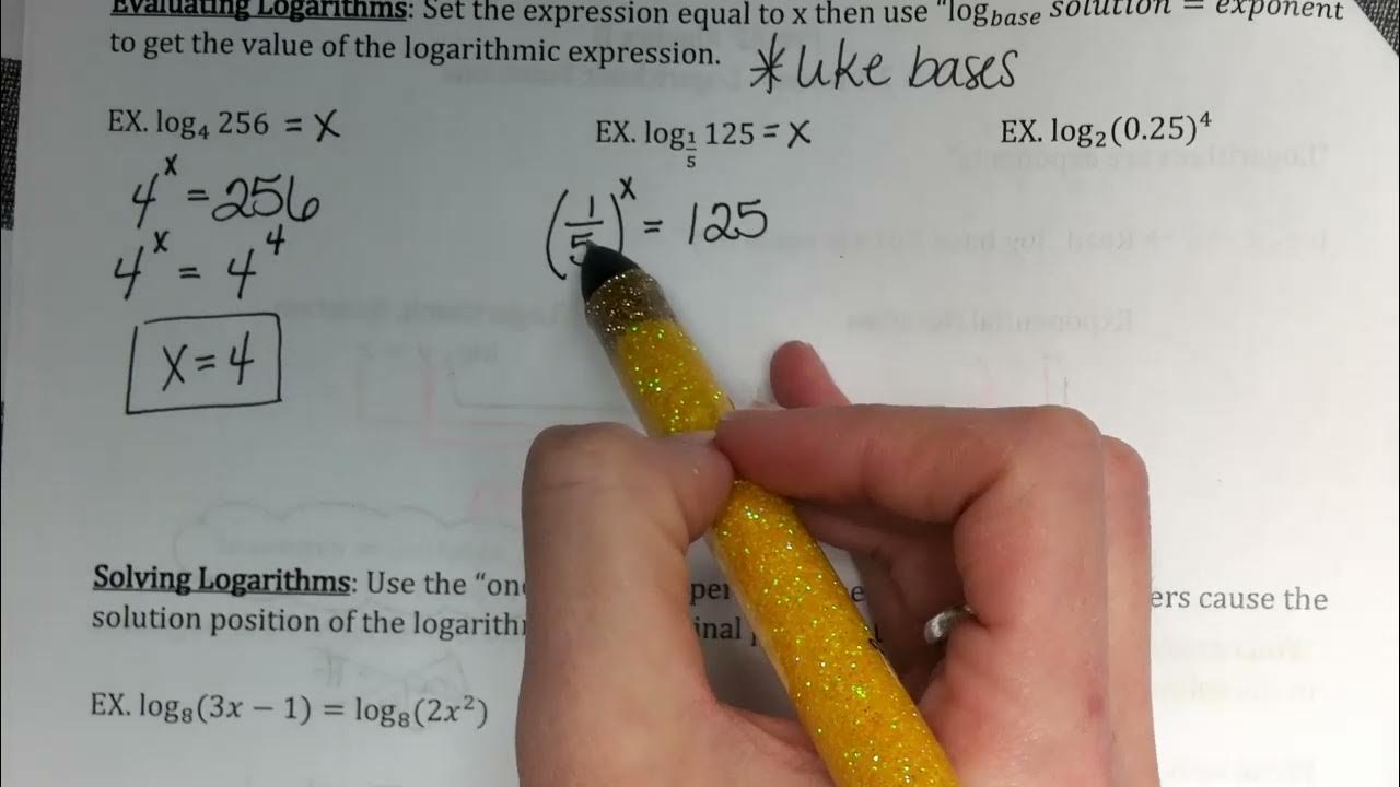 7.3-7.4 - Logarithmic Functions - YouTube