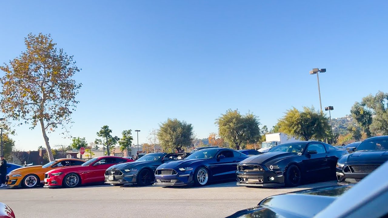 150+ MUSTANGS TAKE OVER LOS ANGELES HIGHWAY *CRUISE DOWN PCH* - YouTube