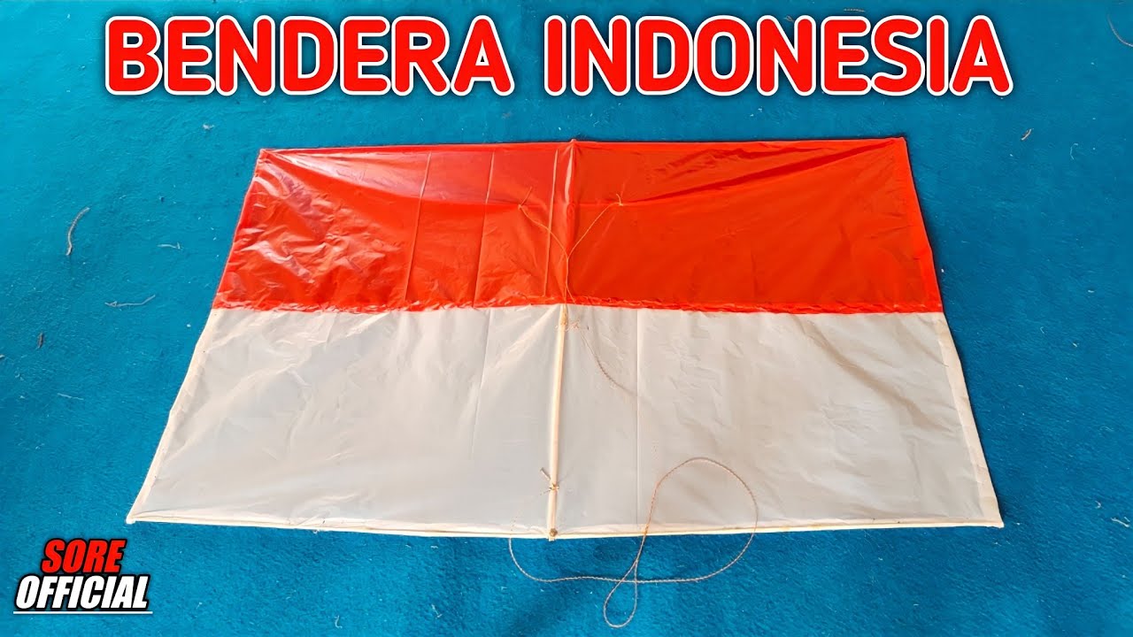 cara membuat layangan bendera merah putih - YouTube