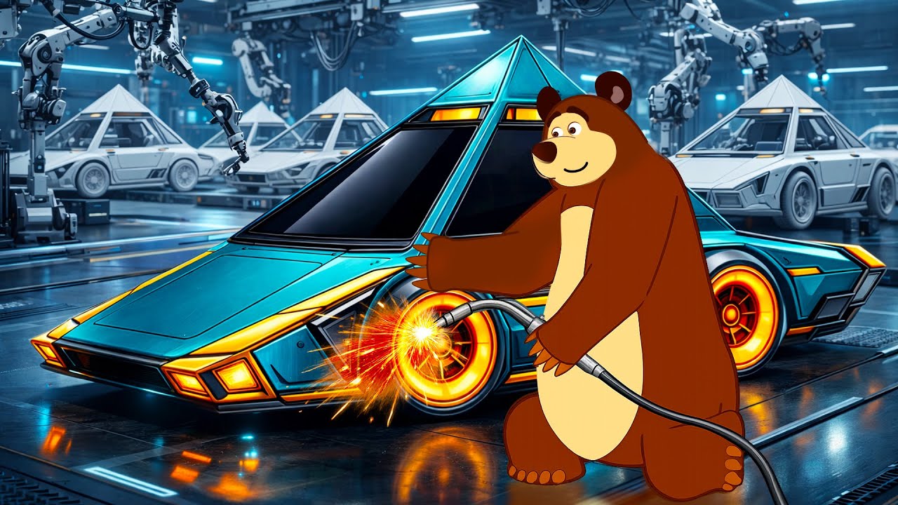 Bear Repairs a Futuristic Concept Car 🐻🔧🚗 | High Tech Vehicle Fix ...