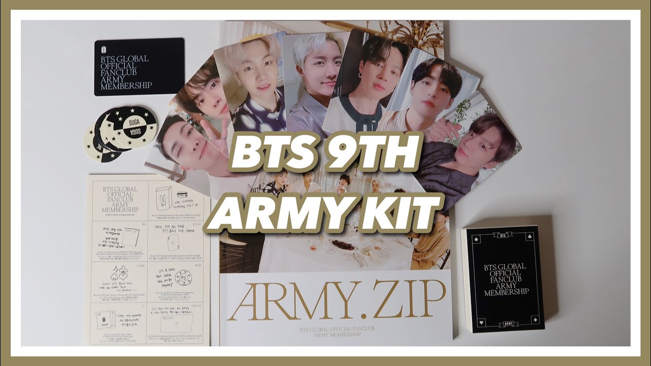 UNBOXING BTS 9TH ARMY MEMBERSHIP KIT - YouTube