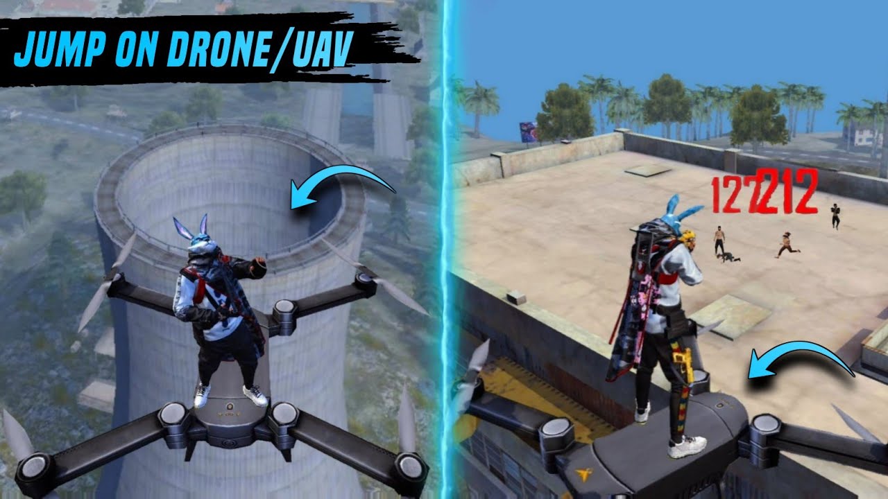 Top 5 New Tricks In Free Fire | Jump on Drone/UAV in Free Fire - Garena ...