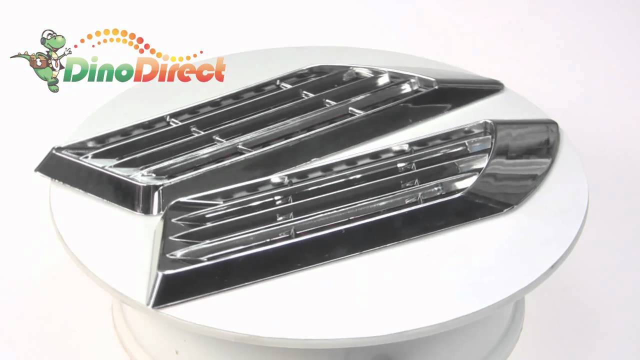 Car Decorative Euro Duct Side Vent Air Flow Fender Mesh Stickers 2Pcs ...