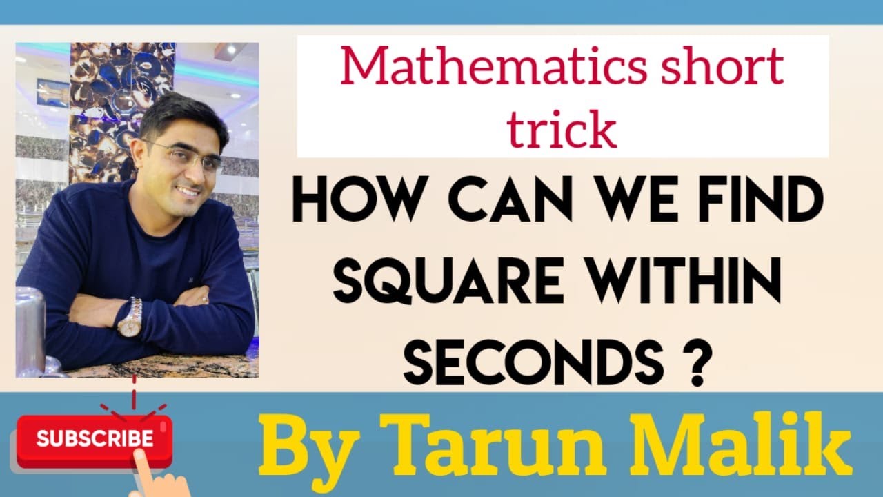 SQUARE निकालें सिर्फ 5 सेकंड में | Vedic Maths Tricks | 99 ka Square ...