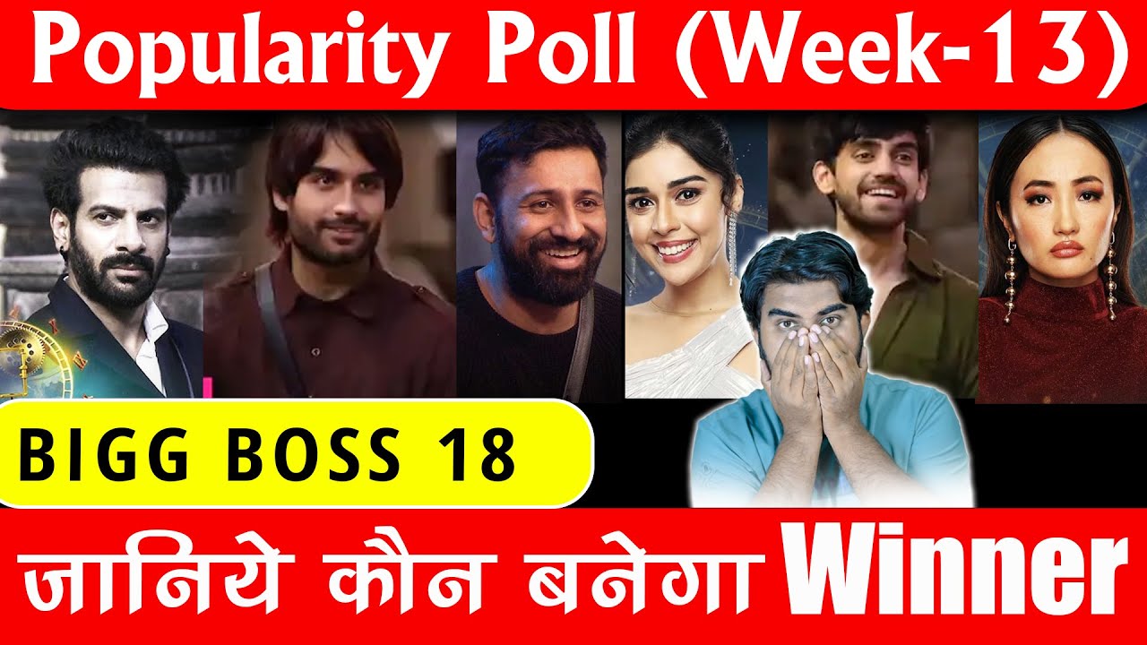 Bigg Boss 18: Popularty Poll Week -13 कौन है नंबर 1 किसने मारी बाजी | Ranking Week 13 - YouTube