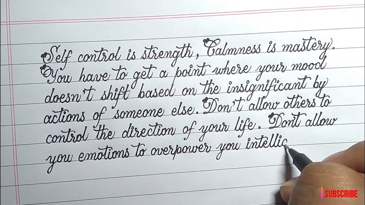 Calligraphy Type Of Handwriting | Neat And Beautiful | - YouTube