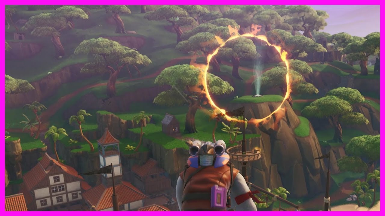 Fortnite - Launch Through Flaming Hoops With A Cannon All Locations ...