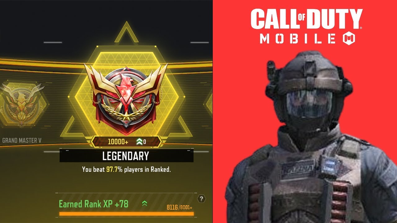 Obtaining the LEGENDARY rank on COD MOBILE for the FIRST TIME ...