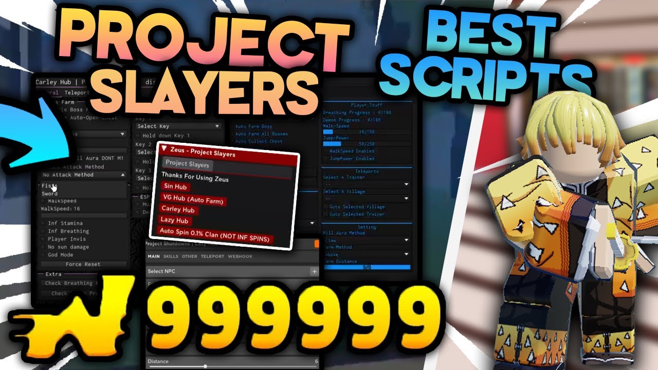 [NEW UPDATE 1] Project Slayers Script GUI: Hack Auto Farm, GODMODE, INF SPINS PASTEBIN 2022 ...