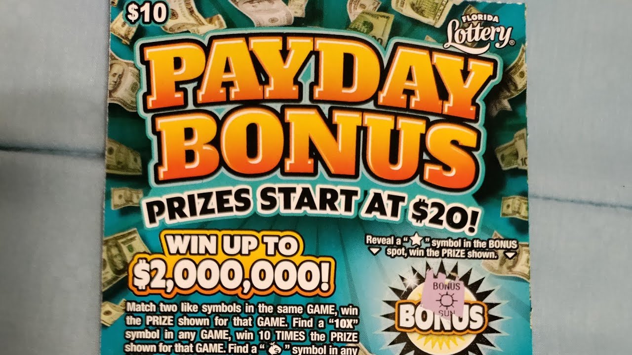 part 3 of 3 payday bonus Florida lottery scratch off 50 dollar in ...