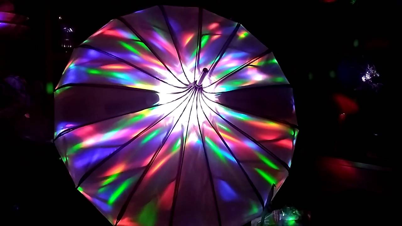 Burning man 2016 LED light up rgb umbrella - YouTube