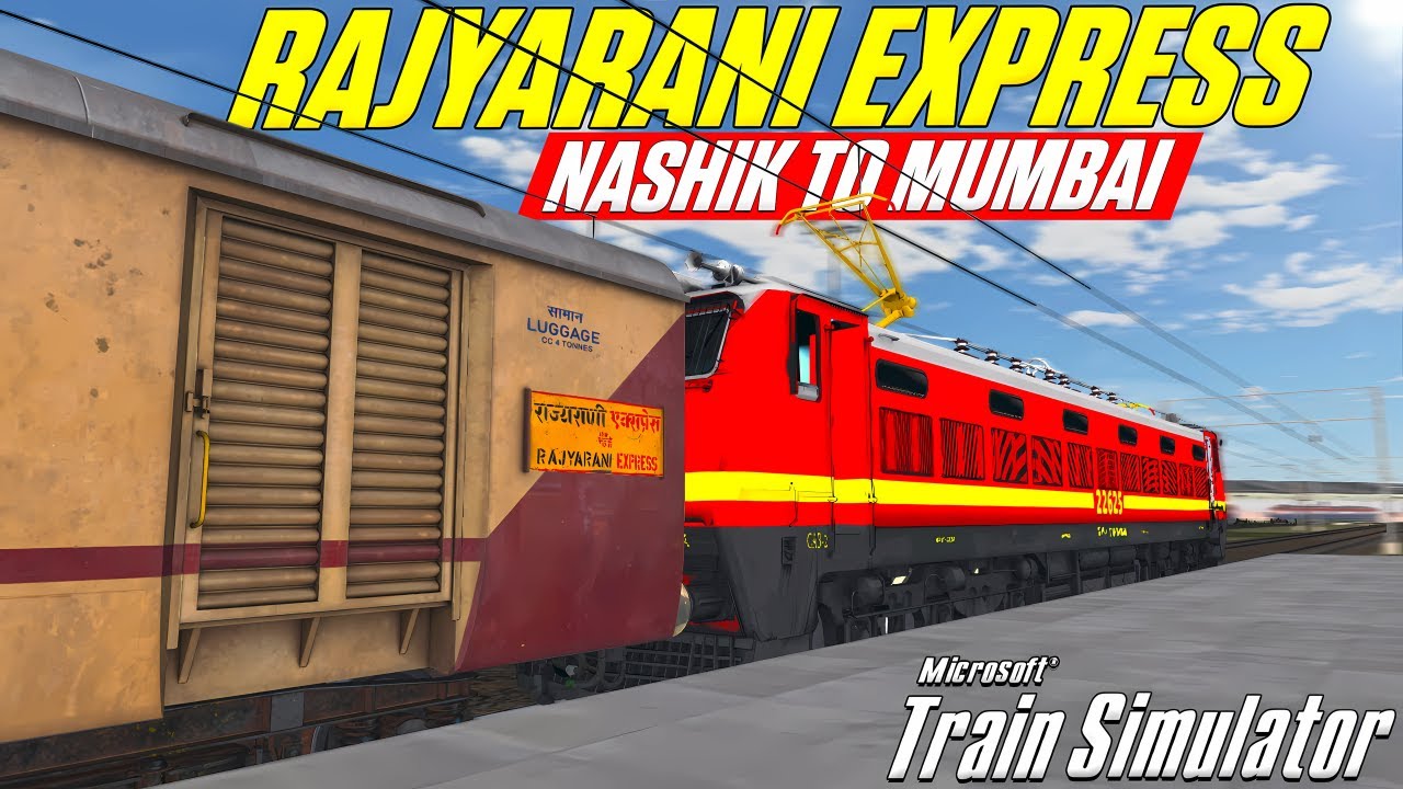 "17611 Rajya Rani Express | WAP4 BZA Power | Realistic MSTS IR Journey ...