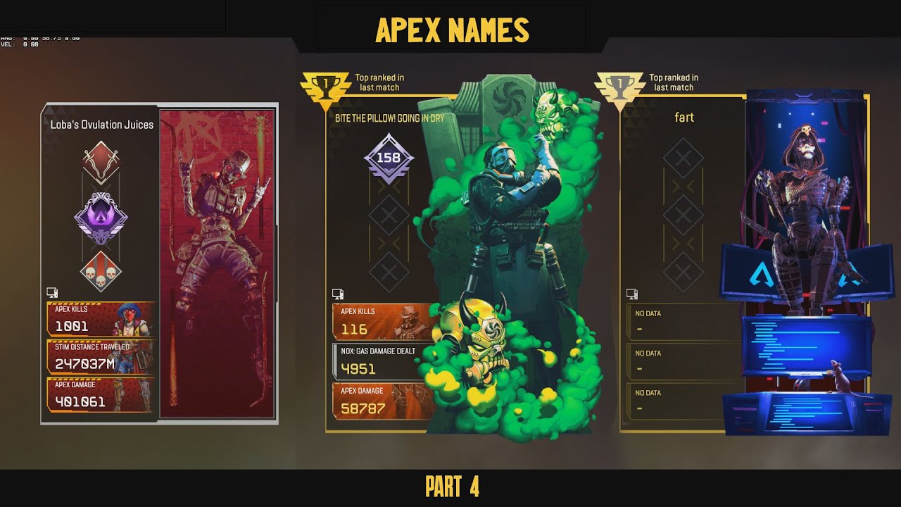 Names You See in Apex Legends Part 4 - YouTube