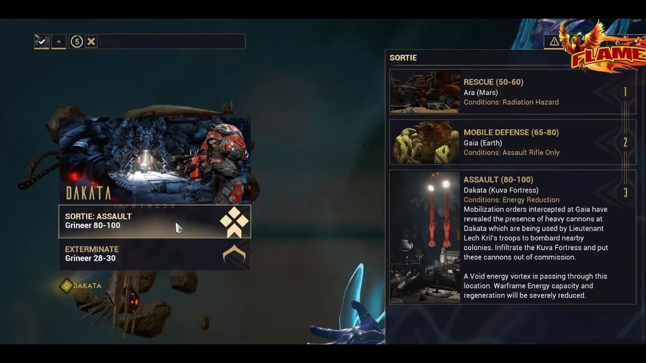 Warframe Sortie Dakata (Kuva Fortress) Mission level 80-100 - YouTube