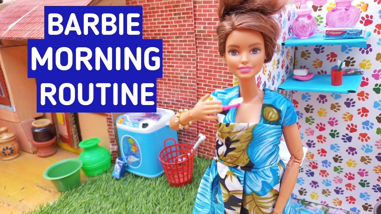Barbie All day Routine / Morning Routine / Barbie and Ken family ...