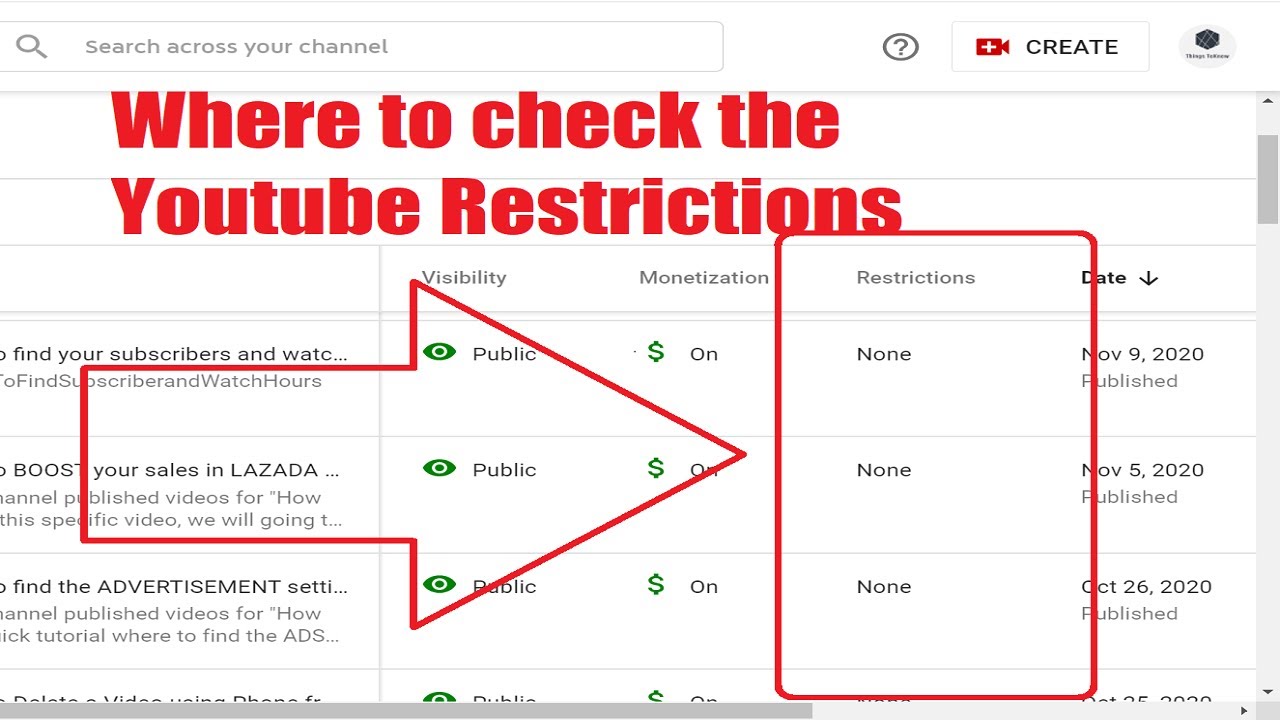 How to check your YouTube channel RESTRICTIONS using phone - YouTube