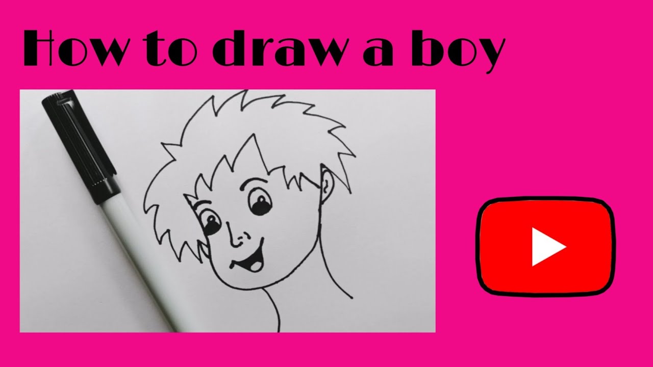 Let's draw a boy ! 🧒|| How to draw a boy from word 'boy' #cartoon #boy ...