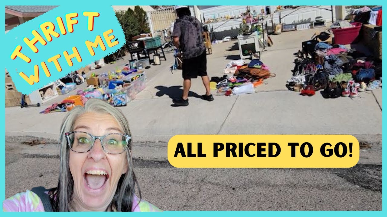 She Said It's All Priced to Go - Thrift With Me at Yard Sales in Las ...
