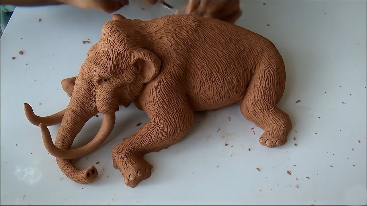 Sculpting challenge 50: Making a clay Woolly Mammoth - YouTube